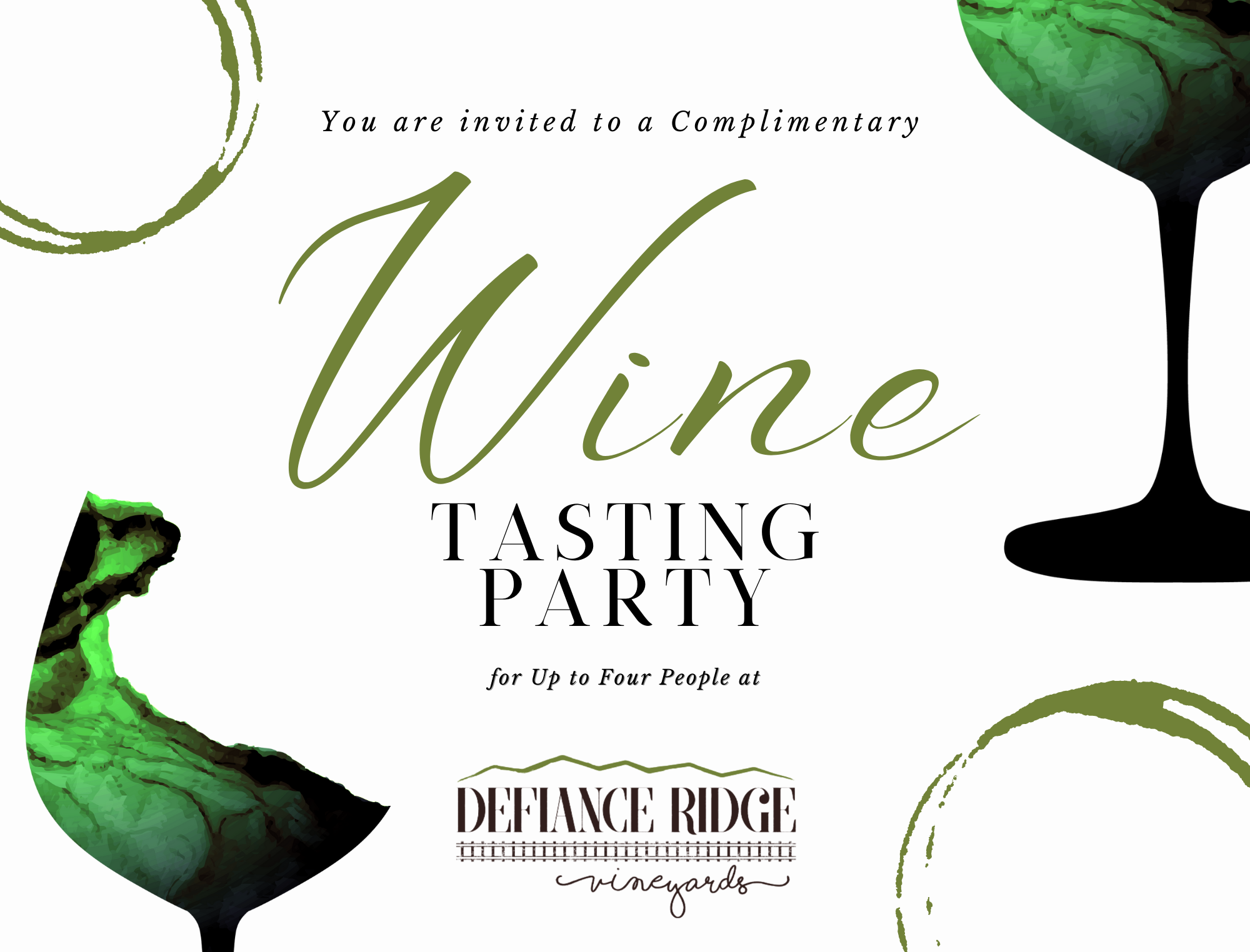 Complimentary Wine Tasting for Up to Four People at Defiance Ridge ...